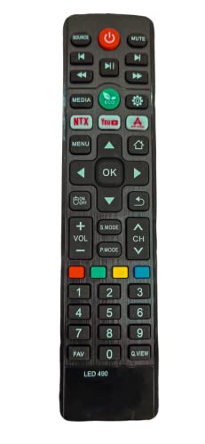 Ehop Compatible Remote Control for Vise Smart tv with YouTube Netflix ...