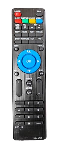 Ehop Compatible Remote Control for Videotex LED LCD TV (Please Match T ...